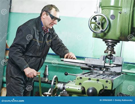 Milling Machine Operator Stock Image Image Of Industry 39965849