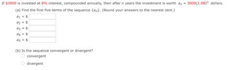 Solved Use A Graph Of The Sequence To Decide Whether The