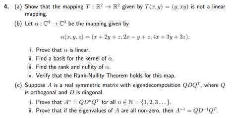 Solved A Show That The Mapping T R 2 R 2 Given Chegg Com