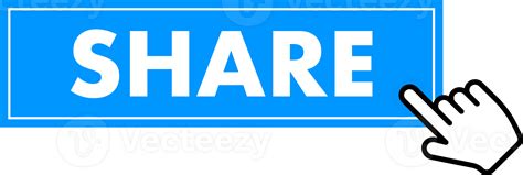 Set Of Share Button Hand Pointer Clicking Share Web Buttons 50703691 Png