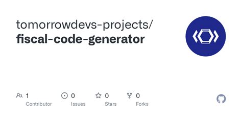Github Tomorrowdevs Projectsfiscal Code Generator