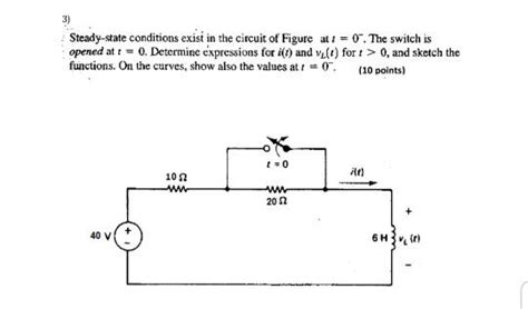 Solved 3 Steady State Conditions Exist In The Circuit Of