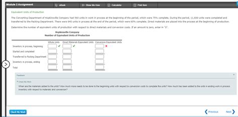 Solved Module 2 Assignment Ebook Show Me How Calculator