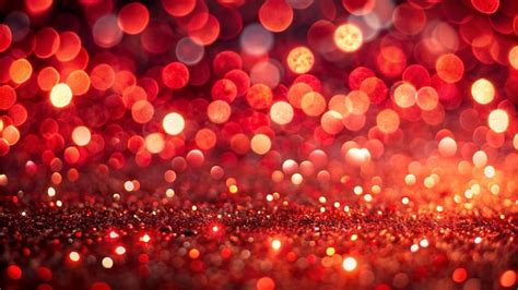 Blurred Bokeh Red Lights Background Abstract Sparkles Blurred Bokeh