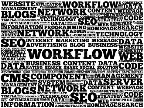 WORKFLOW Word Cloud Stock Illustration Illustration Of Competence 205843080