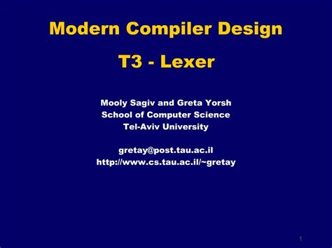 PPT Modern Compiler Design PowerPoint Presentation Free Download ID 643818