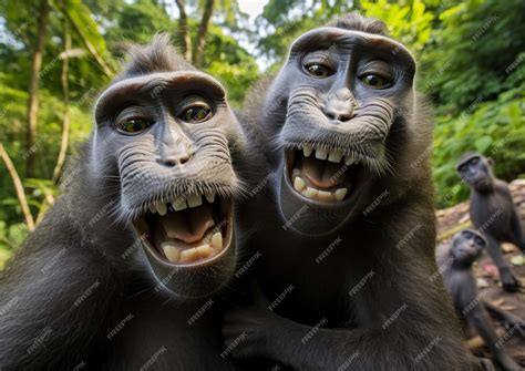 Macacos Passando Tempo Juntos Na Natureza Imagem Gerada Com Ia