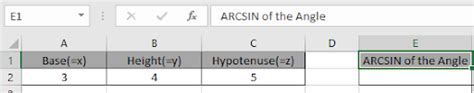 How To Use The ASIN Function In Excel