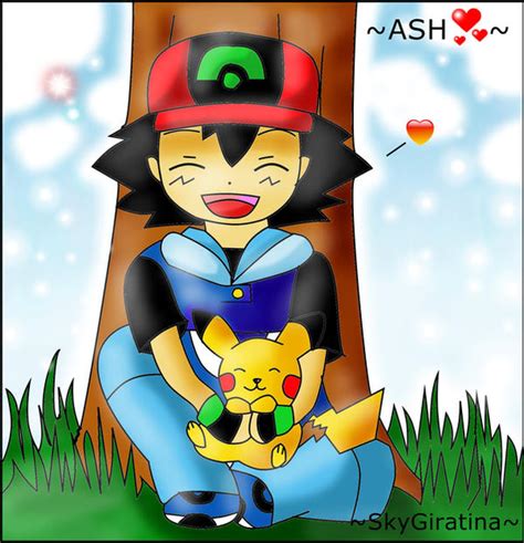 Ash Hugging Pikachu By Skygiratina00 On Deviantart