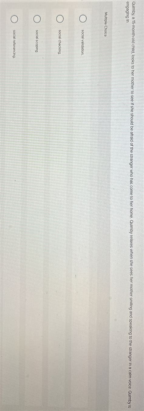 Solved Engaging Inmultiple Choicesocial Validationsoclal