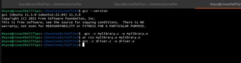 How To Create And Compile A Static Library In Linux