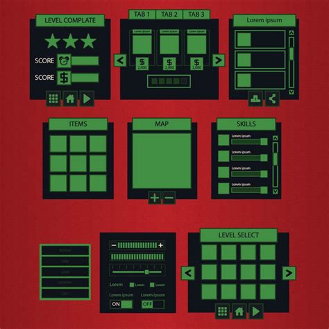 Flat Design Game User Interface Collection Icons Sungraphica Game Asset Store By SunGraphica