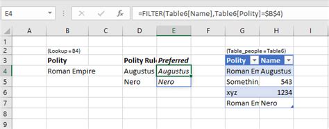 Excel Formula Limiting Row Returns In Table Column Search Stack