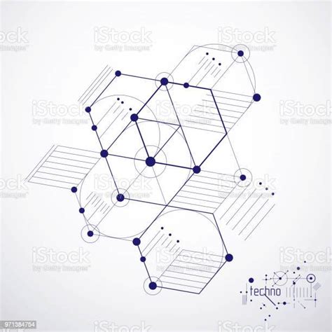 공학 기술 벡터 벽지 육각형 원형 및 라인으로 만든 현대 기하학적 구성 서식 파일 및 레이아웃으로 사용할 수 있습니다 추상적인