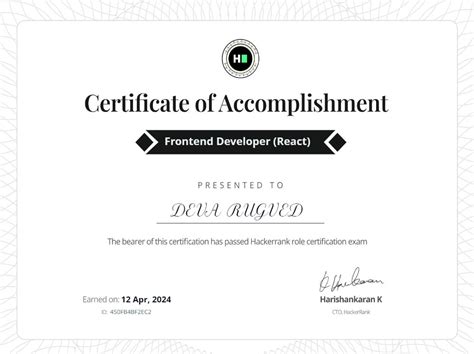 Reactjs Hackerrank Deva Rugved