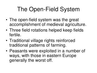 PPT THE OPEN FIELD SYSTEM PowerPoint Presentation Free Download ID 2006805