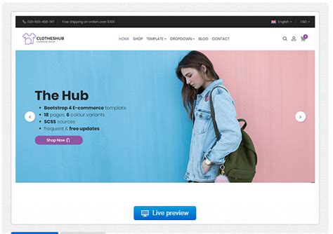 hub bootstrap 4 ecommerce template free download free printables hub