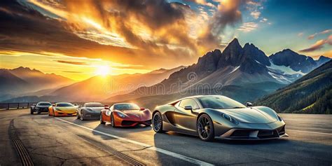 Stunning Panoramic Showcase Of Elite Supercars A Luxury Automotive