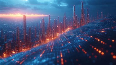 A Futuristic Representation Of An Investment And Roi Graph Chart With A