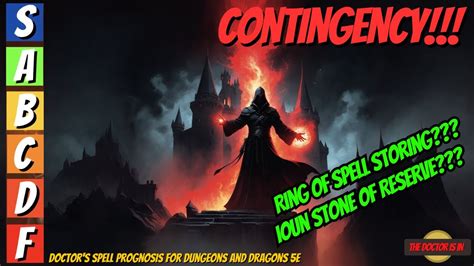 What Are The Best Spell Options For The Contingency Spell In Dungeons