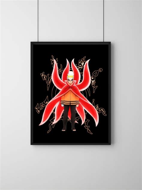 Naruto Uzumaki Nine Tails Chakra Mode Chibi Naruto Kurama Etsy