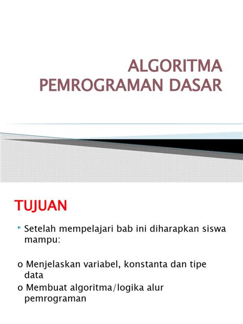 Algoritma Pemrograman Dasar Pdf