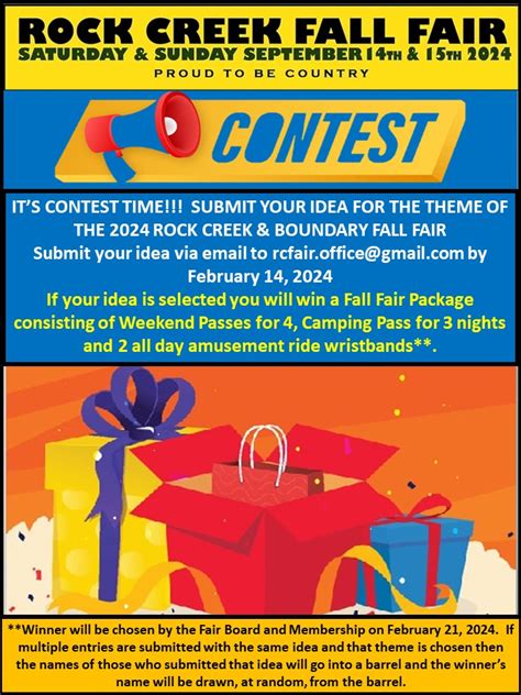 Rock Creek And Boundary Fair Name The Fair Contest West Boundary Connect