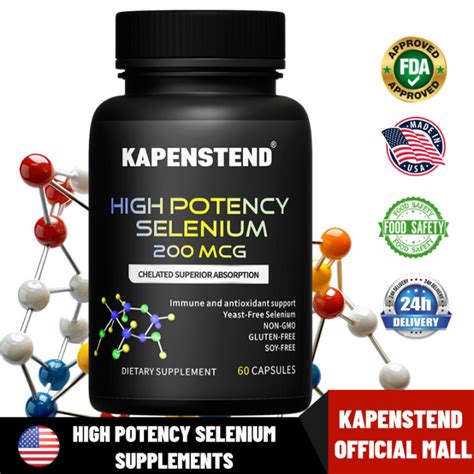 High Potency Selenium Supplement For Immune System Thyroid Prostate And Heart Health