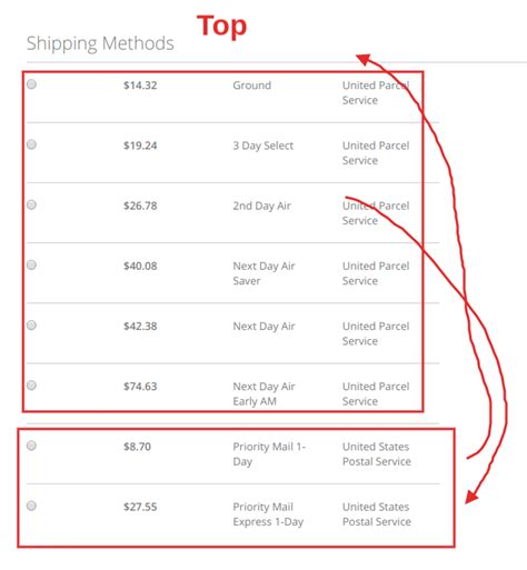 magento2 magento 2 how to show usps shipping method at first sort