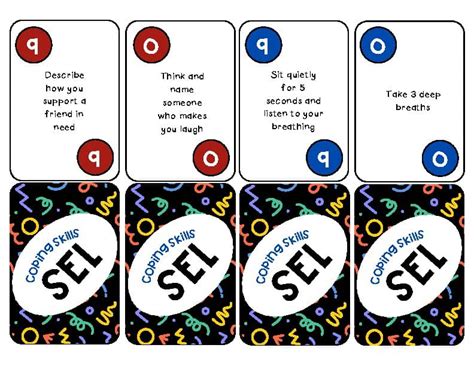 Coping Skills Uno Like Game Cards By Heart And Mind Counseling Resources