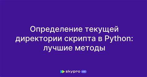 Определение текущей директории скрипта в Python лучшие методы