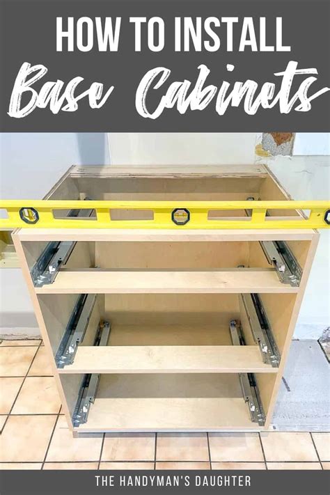 How To Install Base Cabinets The Handyman S Babe