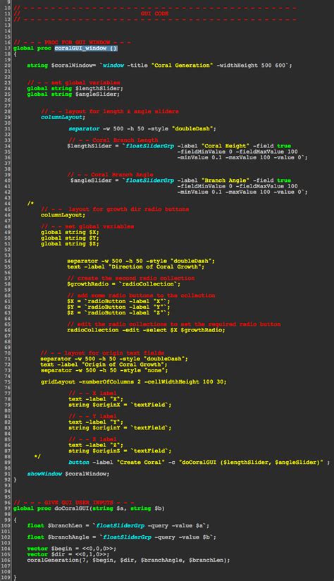 Mel Matrix Coral Generation Script On Behance