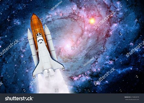 Rocket Ship In Outer Space