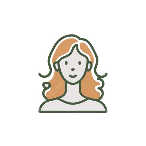 간단한 여성 아바타 아이콘 웹 아이콘 벡터 선 흰색 바탕에 자유로운 여성을 묘사한 직계 아이콘 플랫 아이콘 및 드리블에