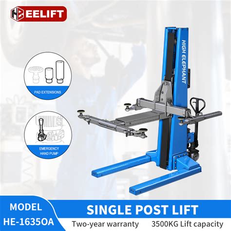 35 Ton Movable Single Post Lift Hydraulic Lift Car Hoist Auto Elevator