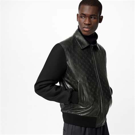 Louis Vuitton Louis Vuitton Jacket Leather Monogram Varsity Denim