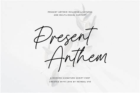 Present Anthem Font Heinzel Studio Fontspace