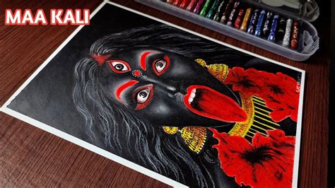 Maa Kali Drawing For Beginners Kali Mata Drawing Easy