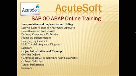 Sap Oo Abap Online Training Youtube
