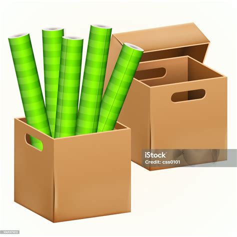 빈 골 판지 상자 포장 컨테이너입니다 벡터 일러스트 레이 션 고립 된 종이 상자 0명에 대한 스톡 벡터 아트 및 기타 이미지 0명 갈색 공란 Istock