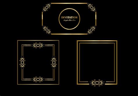 이중 사각형 프레임 템플릿 이중 선 프레임 초안 요소 기하학적 벡터 일러스트 레이 션 프리미엄 벡터