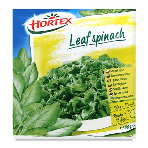 Шпинат Hortex листя 400г онлайн супермаркет Сільпо