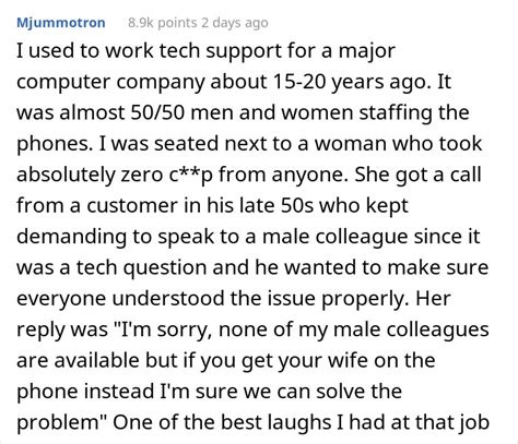 Sexist Customer Demands Female Employee Get One Of The Babes They Maliciously Comply Bored Panda