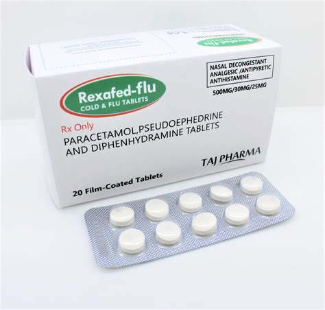 Paracetamol Pseudoephedrine And Diphenhydramine Tablet Export