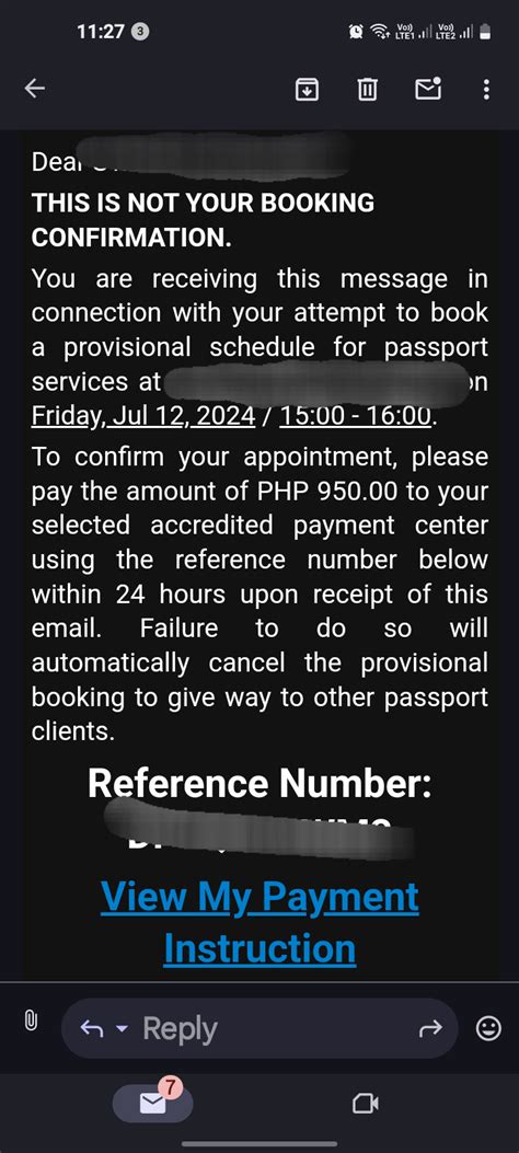 Passport Payment Reference Number Concern Rdavao