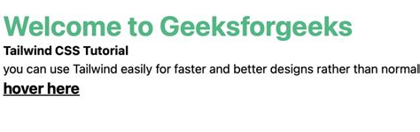 Underline Hover Animation Effect Using Tailwind Css Geeksforgeeks