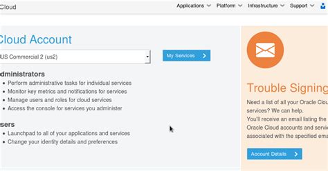Kundun Oracle Setting Up An Oracle Cloud Database Service