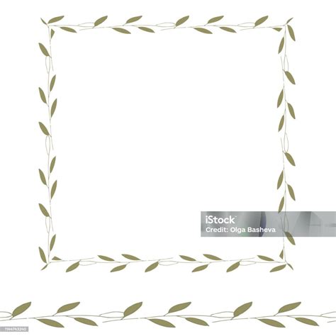 흰색 배경에 있는 지점의 직사각형 프레임입니다 카드 인쇄 인사말 카드 손으로 그린 벡터에 대 한 그래픽 디자인 요소 관목에 대한 스톡 벡터 아트 및 기타 이미지 Istock