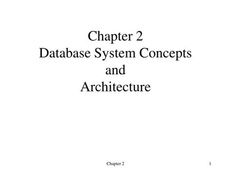 PPT Chapter 2 Database System Concepts And Architecture PowerPoint